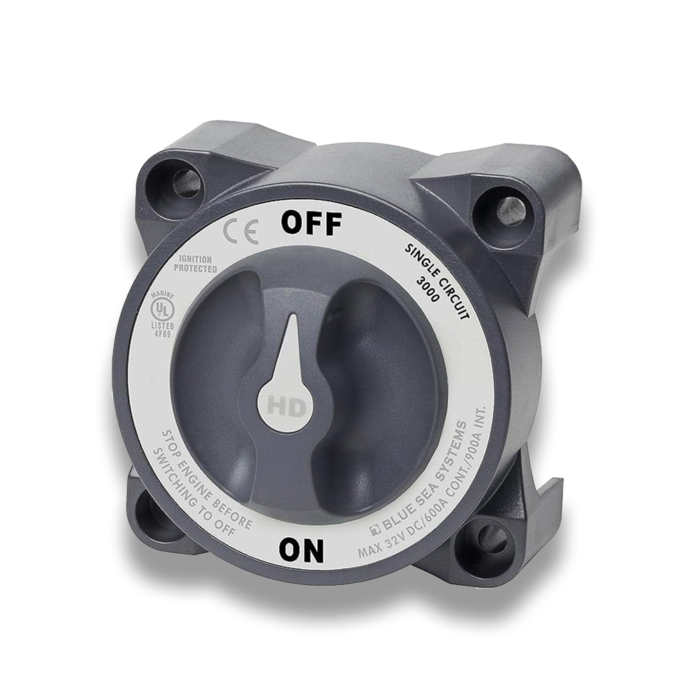 Blue Sea Systems 3000 HD-Series Heavy Duty Battery Switch Grey – DBlue ...